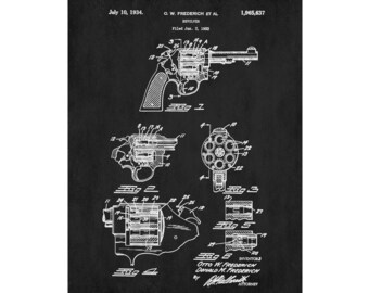 Revolver blueprint | Etsy