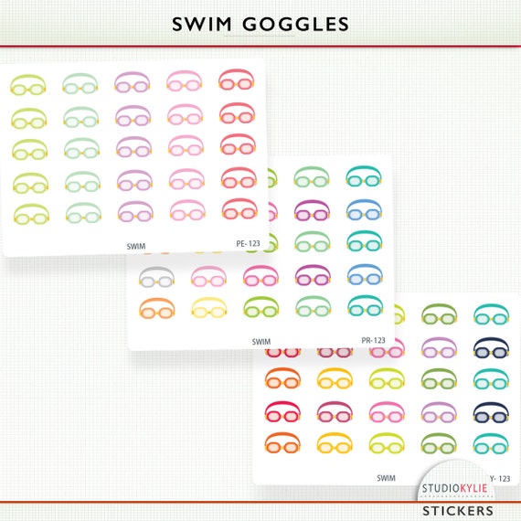 Swimming Goggles Icon Planner Stickers Mini Collection