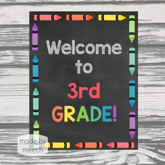 Items similar to Welcome to 3rd Grade Poster on Etsy