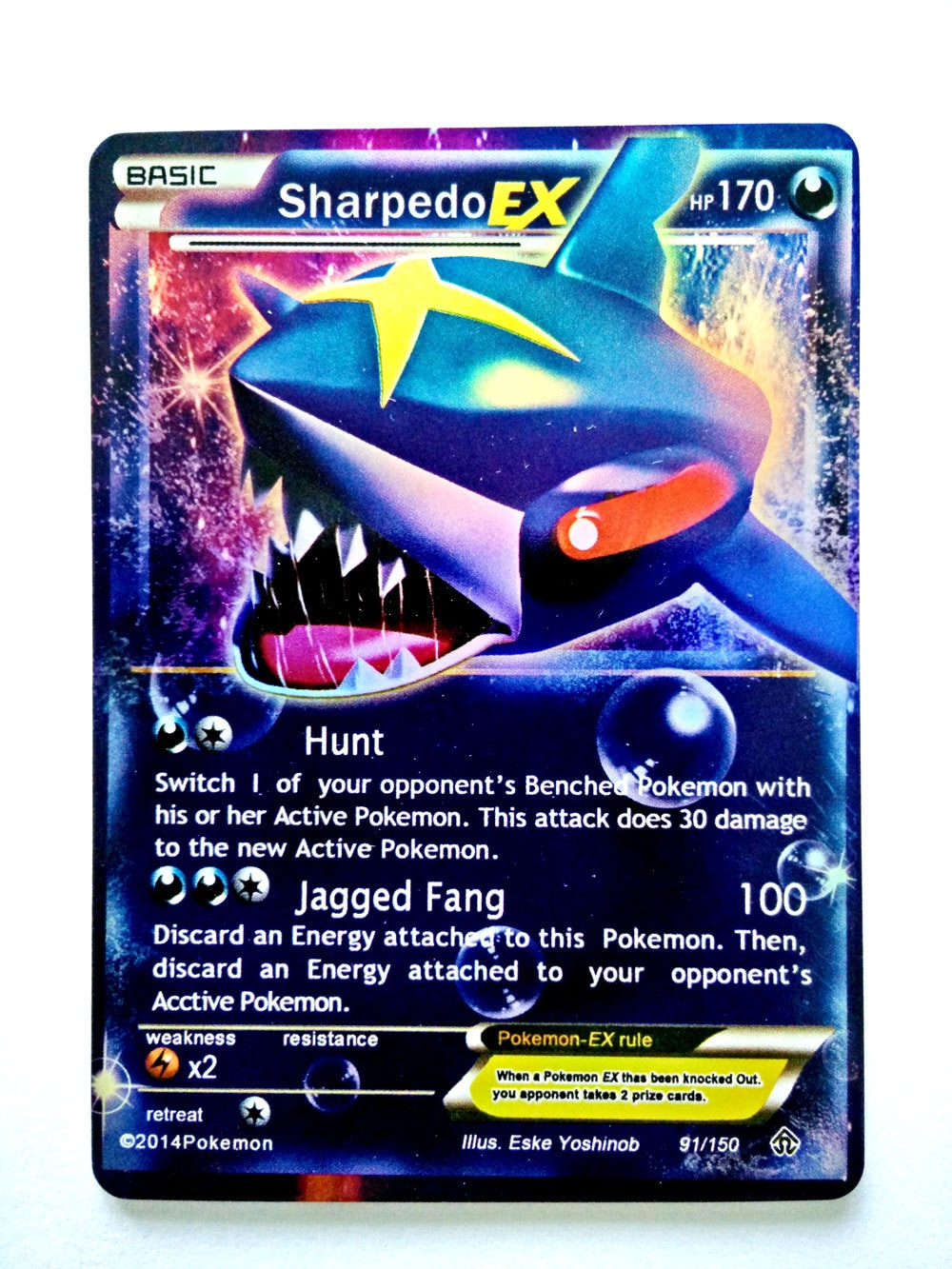 Handmade Pokemon Card Sharpedo Basic EX HP 170 Trading Card