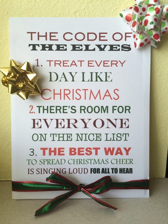 elf-code-of-the-elves-christmas-sign