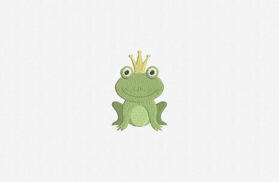 Frog Machine Embroidery Design 3 Sizes