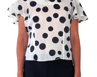 Unique sheer polka dot top related items | Etsy