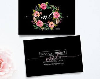 Wreath business card | Etsy