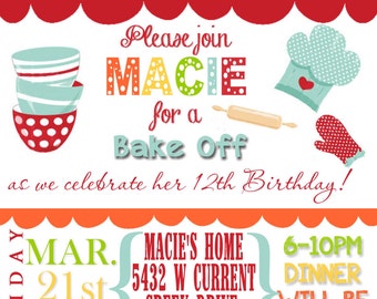 Bake off invitation | Etsy