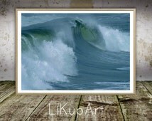 Unique aqua art related items | Etsy