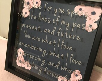 Flower shadow box | Etsy