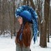 Blue Ombre Mohawk Hat Extreme Style