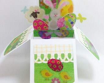 Easter pop up card | Etsy