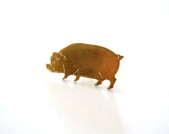 Pig lapel pin | Etsy