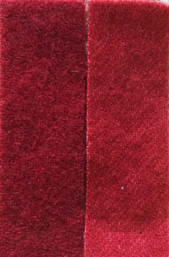 Old Glory Red hand dyed rug hooking wool fabric 1 Fat
