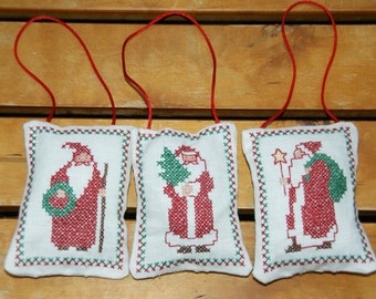 Santa cross stitch | Etsy