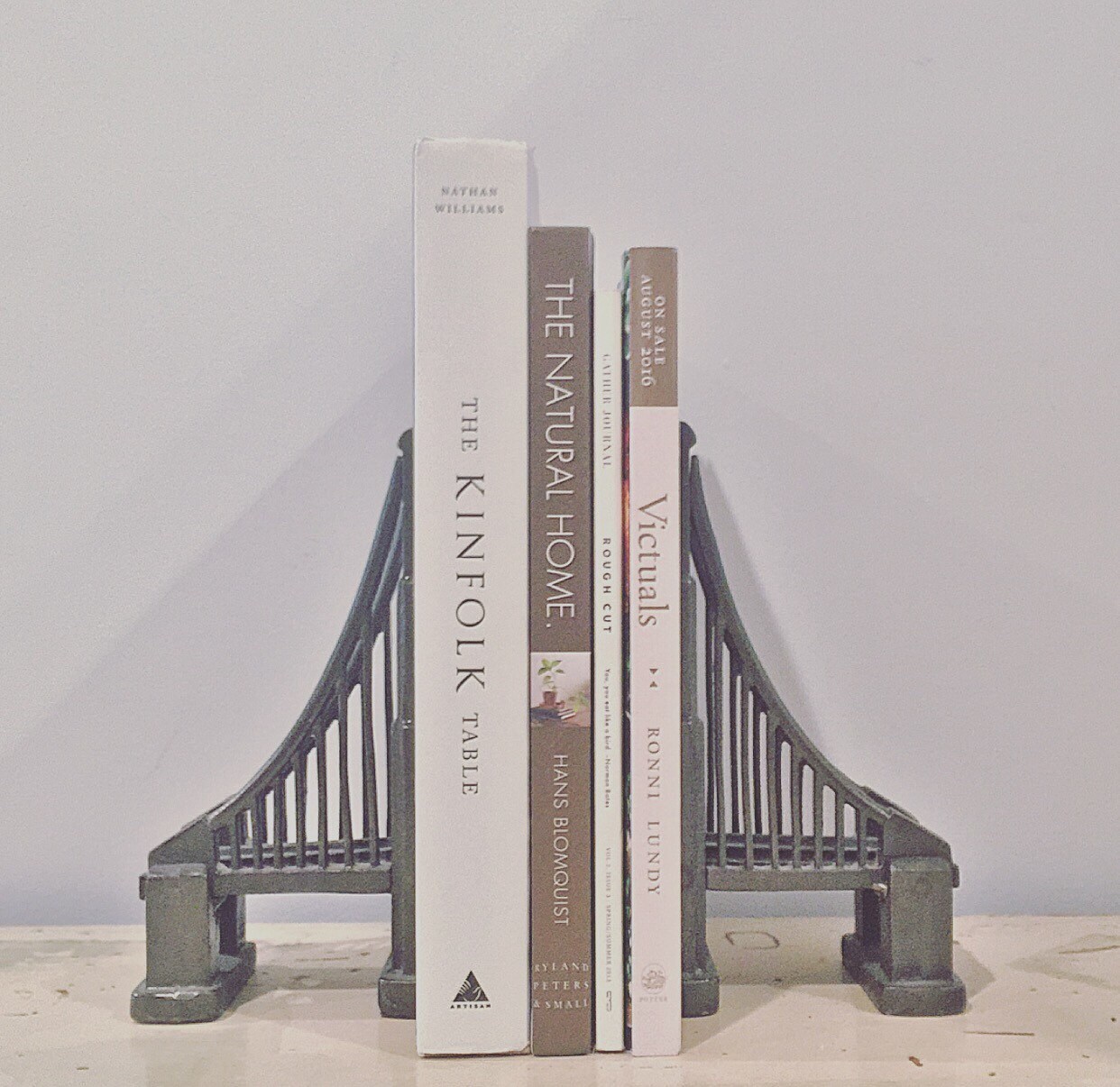 industrial cast iron golden gate bridge architectural bookends