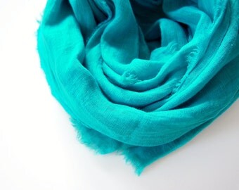 Turquoise scarves | Etsy
