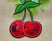 Popular items for cherry applique on Etsy