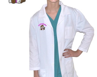 Embroidered Personalized Kids Lab Coat for little Doctors and
