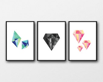 Copper Foil Print set of 3 Inspirational by PeppaPennyPrints