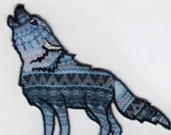 Wolf applique | Etsy