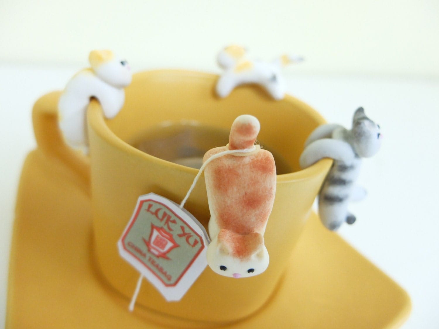 Cat Tea Bag Holder A Cute Cat Tea Pot Teabag Holder Cat