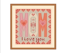 Unique mother cross stitch related items | Etsy