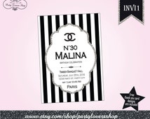 Unique chanel invitations related items | Etsy