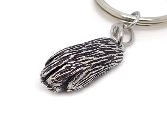 Handmade Ram Skull Keychain in Pewter Zodiac Key Holder by Farjil