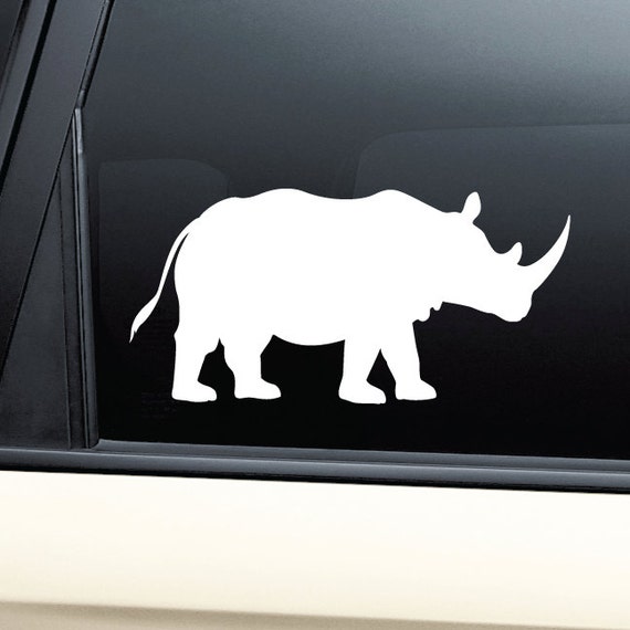 Rhino Vinyl Decal Laptop Car Truck Bumper by NashvilleDecals