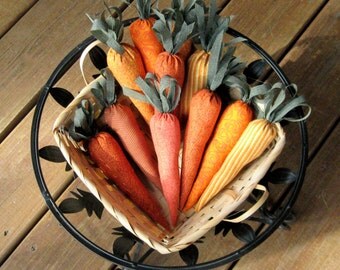 Items similar to Primitive Chenille Carrots Bowl Filler - Country ...