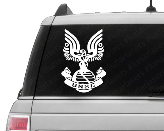 Halo Inspired UNSC Vinyl Decal UNSC Decal Halo by LunarLasersLTD
