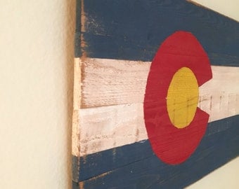 Wood colorado flag | Etsy