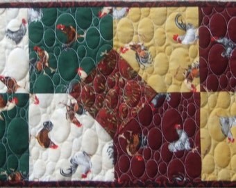 Rooster table runner | Etsy