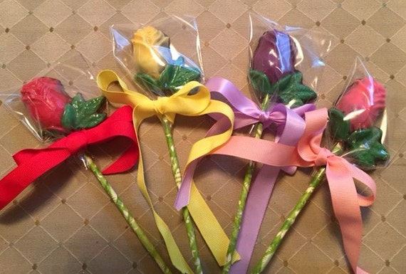 Long Stemmed Chocolate Roses 1 dozen