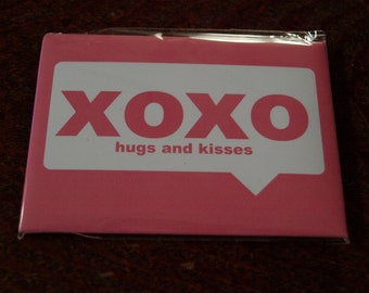 Items similar to Small 8x8 Canvas Artwork Red And White Painting XOXO ...