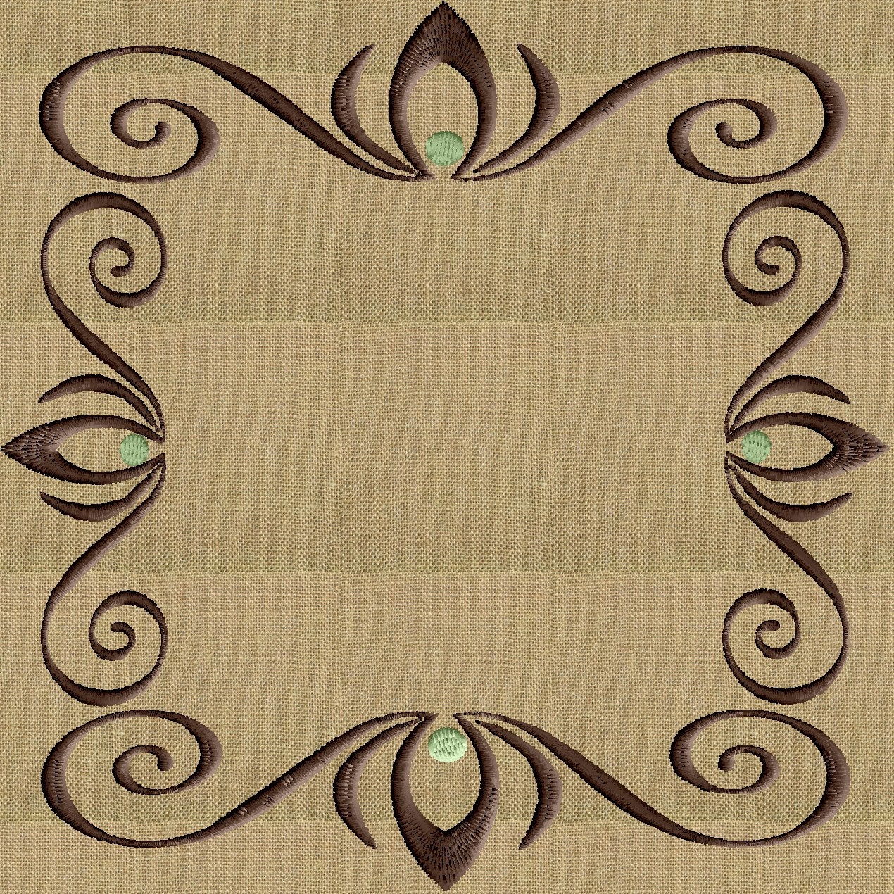 Scroll Square Font Frame Monogram Design Font not included