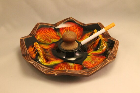 Ashtray Vintage Ceramic Tobacco Pipe Ashtray Gorgeous