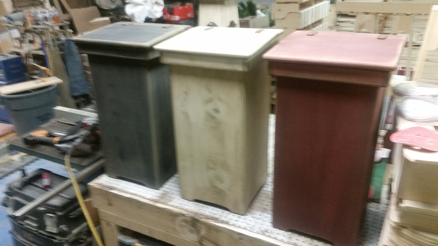 tall kitchen garbage can wooden lift top trash by BKRWoodWorks