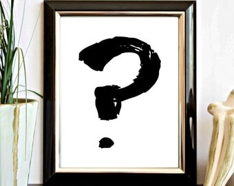 Question mark print | Etsy