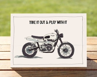 Motorcycle card | Etsy