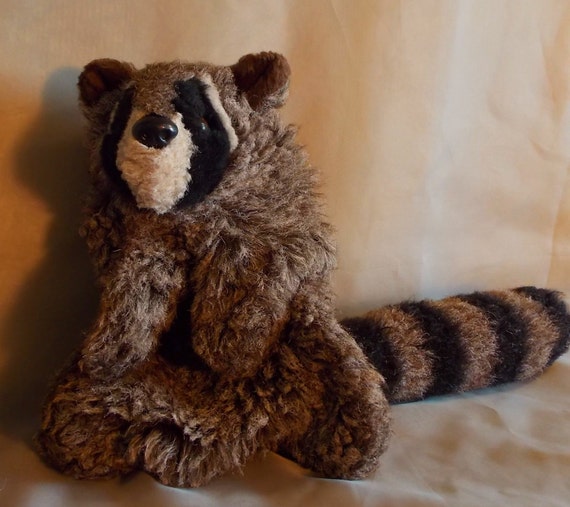 Country Critters Raccoon Hand Puppet Vintage Plush