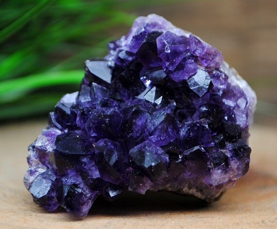 Dark Purple Amethyst Crystal Quartz Cluster by peoplecrystals