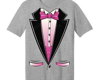 Unique pink tuxedo shirt related items | Etsy