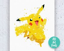 Popular items for pikachu print on Etsy
