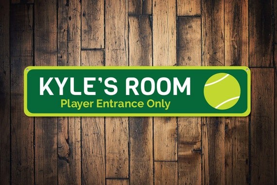 Tennis Player Entrance Only Sign Personalized Tennis Lover