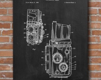 Old camera blueprint | Etsy