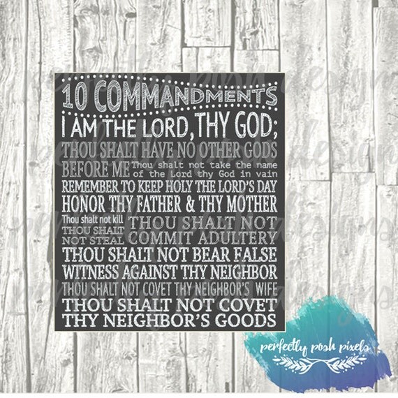 SVG Ten Commandments Religious Quotes by PerfectlyPoshPixels