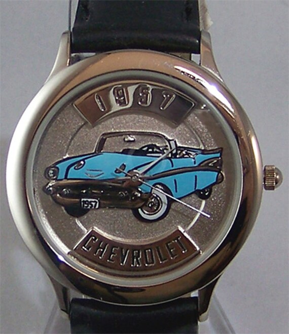 Fossil 1957 Chevy Watch Relic Chevrolet Car Wristwatch in Wood