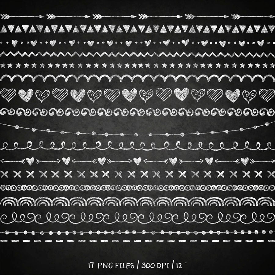 BUY 3 FOR 8 USD Chalkboard borders clipart digital borders