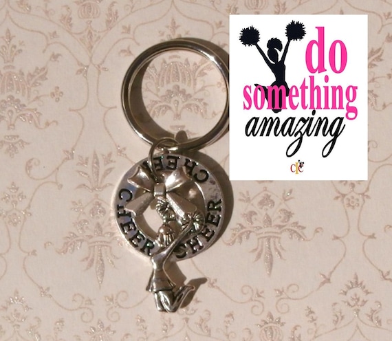 Cheerleader Key Chain Cheerleading Keychain Cheerleading