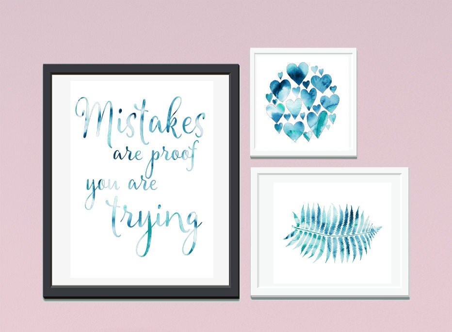Classroom Sign PRINTABLE Mistakes are Proof You Are Trying