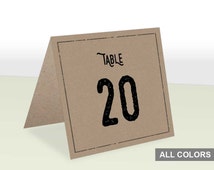 Unique folded table numbers related items | Etsy
